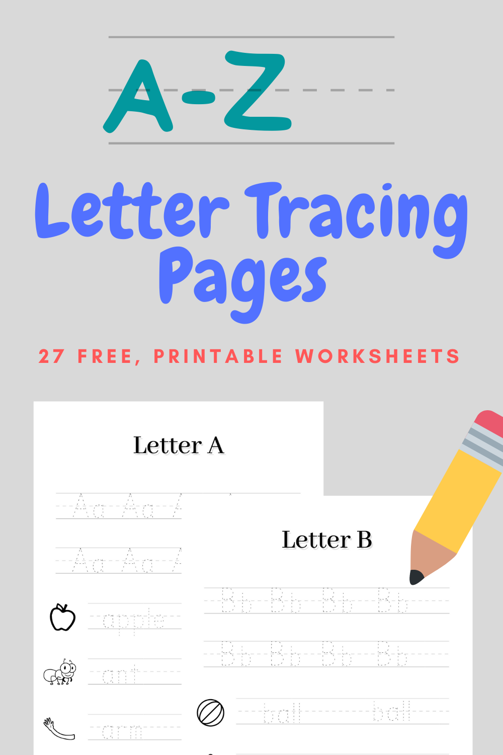 A-Z Letter Tracing Pages for Easy Handwriting Practice