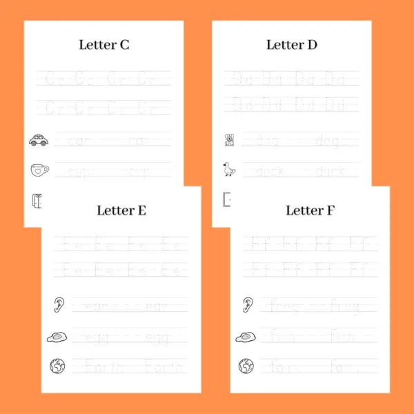 Free, Printable Prewriting Tracing Worksheets