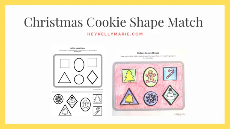 Holiday Cookie Shape Match, an Easy Christmas Activity