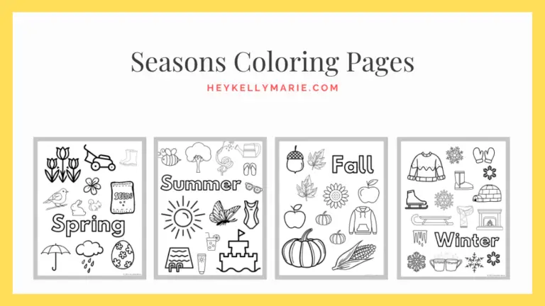Free Four Seasons Coloring Pages to Learn About Weather