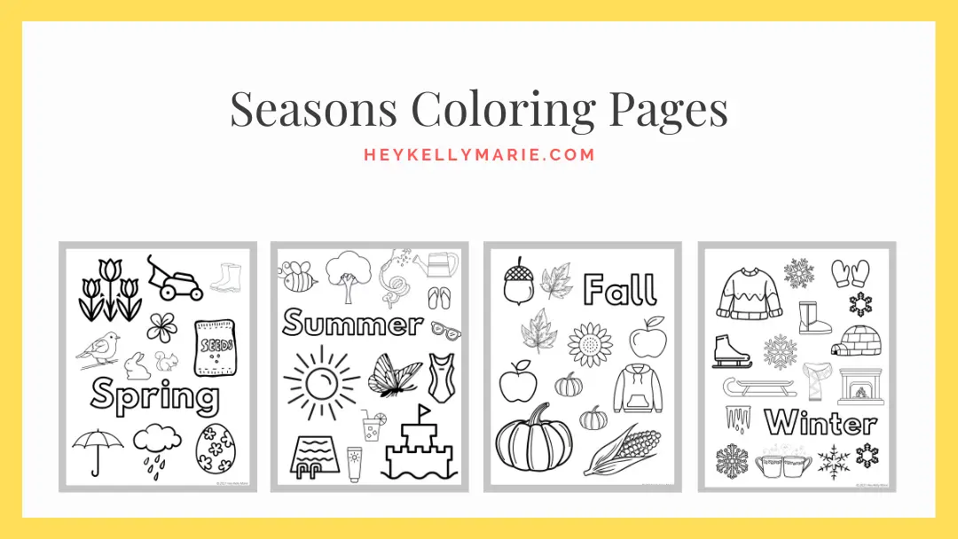 Free Four Seasons Coloring Pages to Learn About Weather