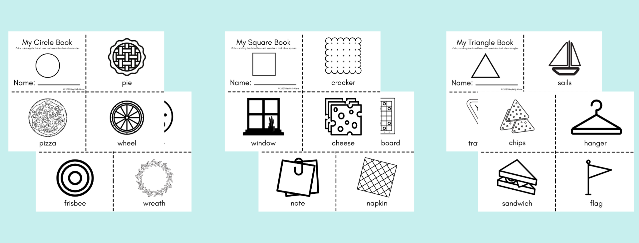 Free, Printable Shapes Books for Preschool and Kindergarten Kids