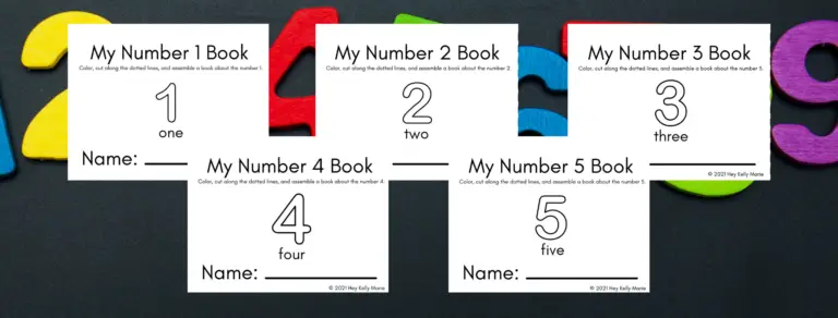 Printable Number Books for Kids to Make, Read, and Learn